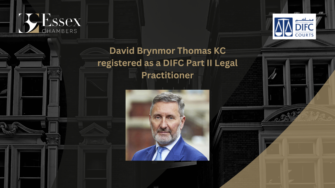David Brynmor Thomas KC has been registered as a DIFC Part II Legal ...