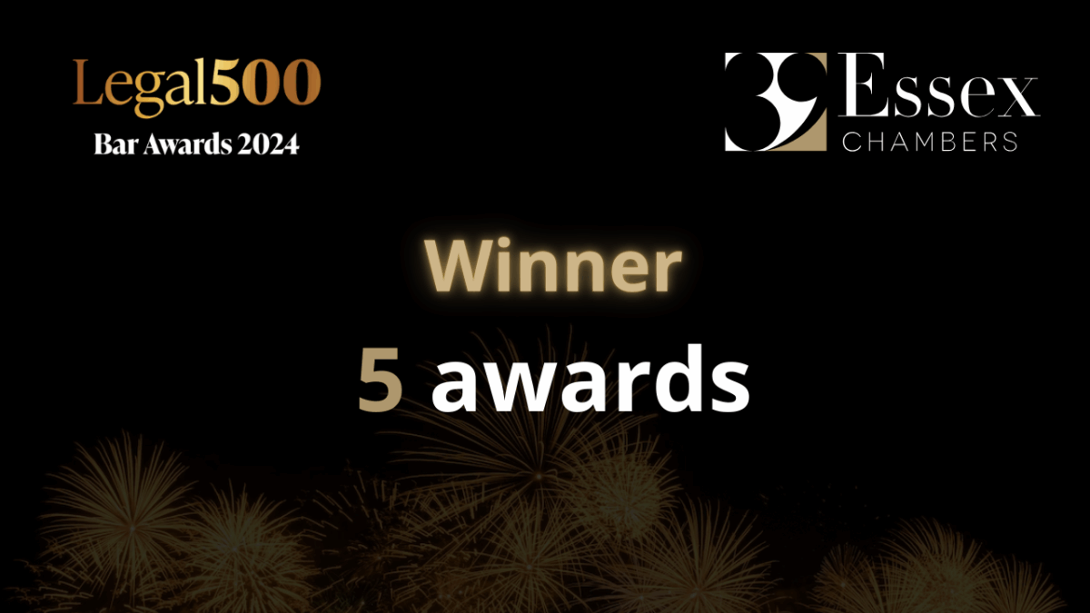 39 Essex Chambers have been awarded five Legal 500 Bar Awards 2024 | 39 ...
