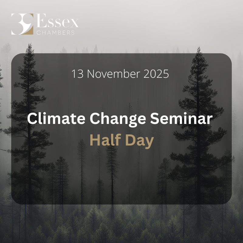 Climate Change Half-Day Seminar | 39 Essex Chambers